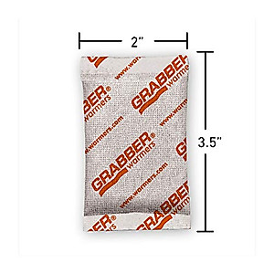Grabber Hand Warmers - Long Lasting Natural Odorless Air Activated Warmers - Up to 10 Hours of Heat - 40 Pair , 3.5x2"