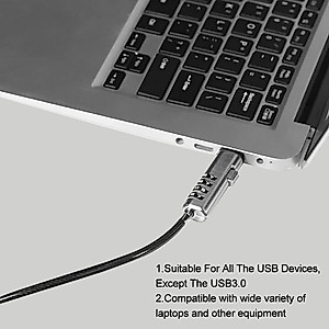 Laptop Cable Locks Combination Cable Lock 4 Digital Password Security Anti Theft Lock for USB Devices Equipment Notebook Computer
