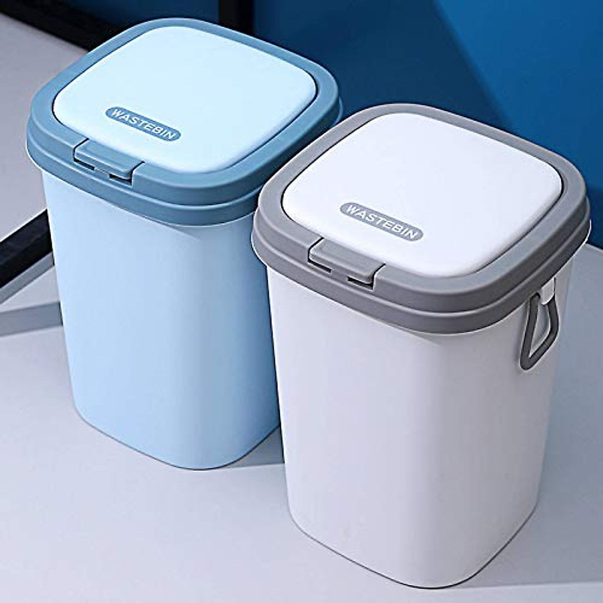 NC Nordic Style Trash can with lid Home Living Room Creative Toilet Kitchen Press Ring Covered Trash can