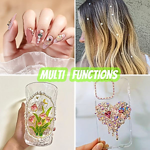 3 Sheets Eye Body Face Gems Jewels Rhinestone Stickers Temporary Tattoo Gems Self Adhesive Crystal Makeup Face Stick Gems for Festival Accessory and Nail Art Decorations(Gold)