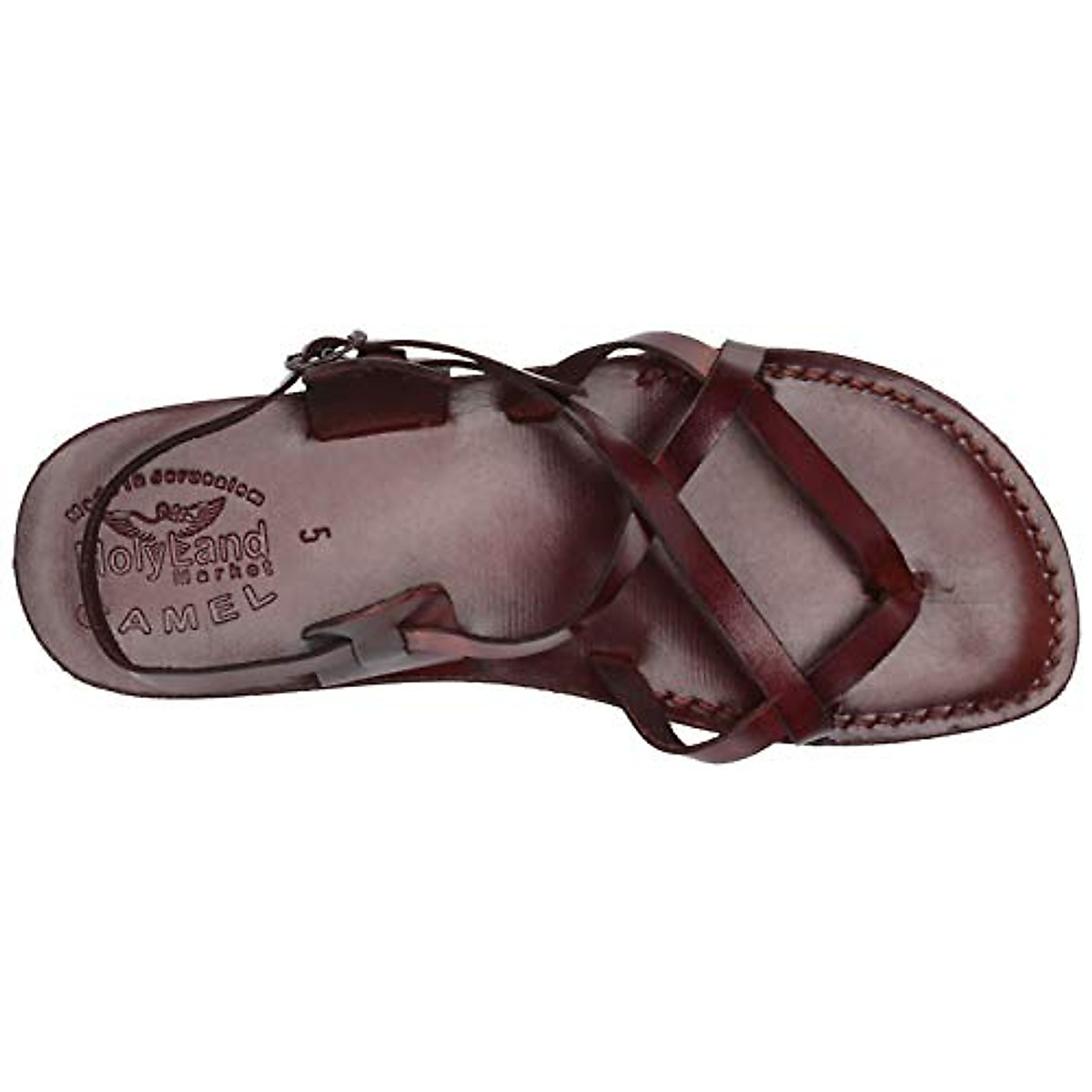 Holy Land Market Unisex Genuine Leather Biblical Sandals - Jesus -Yashua Style III - European 43