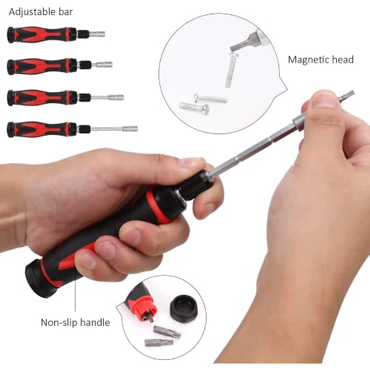 Amazon Basics 73-Piece Magnetic Ratcheting Wrench and Electronics Precision Screwdriver Set