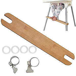 Mango Co. High Chair Footrest - Bamboo Wooden Footrest Compatible with Antilop High Chair Accessories