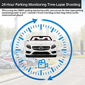 URVOLAX Dash Cam Hardwire Kit,11.5FT Cable with Battery Protection for UR11X (12V)