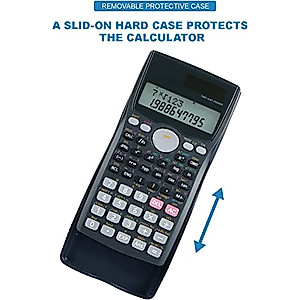 Scientific Calculator 401Funtions with Case, Financial Calculators Large Display for School, Battery Solar Calculadora Cientifica for Students, Construction, Statistics, Engineering, Geometry