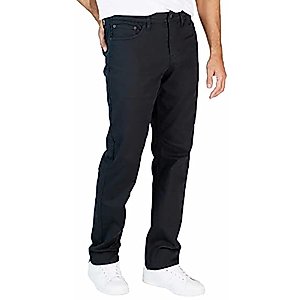 IZOD Mens Mid-Weight Comfort Stretch Knit Denim 5 Pocket Pant (as1, Waist_Inseam, Numeric_34, Numeric_34, Regular, Regular, Black, 34W x 34L)