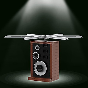 ICEBRICKS Figure Helicopter Speaker Building Block, Cool Flying Speakerman Building Set,Game Model Cameraman Battle Toilet Man,Halloween Collection Toy Gift for Boys,Girls (176 Pcs)