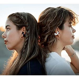 Wireless Ear Clip Bone Conduction Headphones Bluetooth, with LED Intelligent Display Open Ear Headphones Wireless Bluetooth, Open Ear Bone Conduction Earbuds for Gym Running Sports Workout (Black)