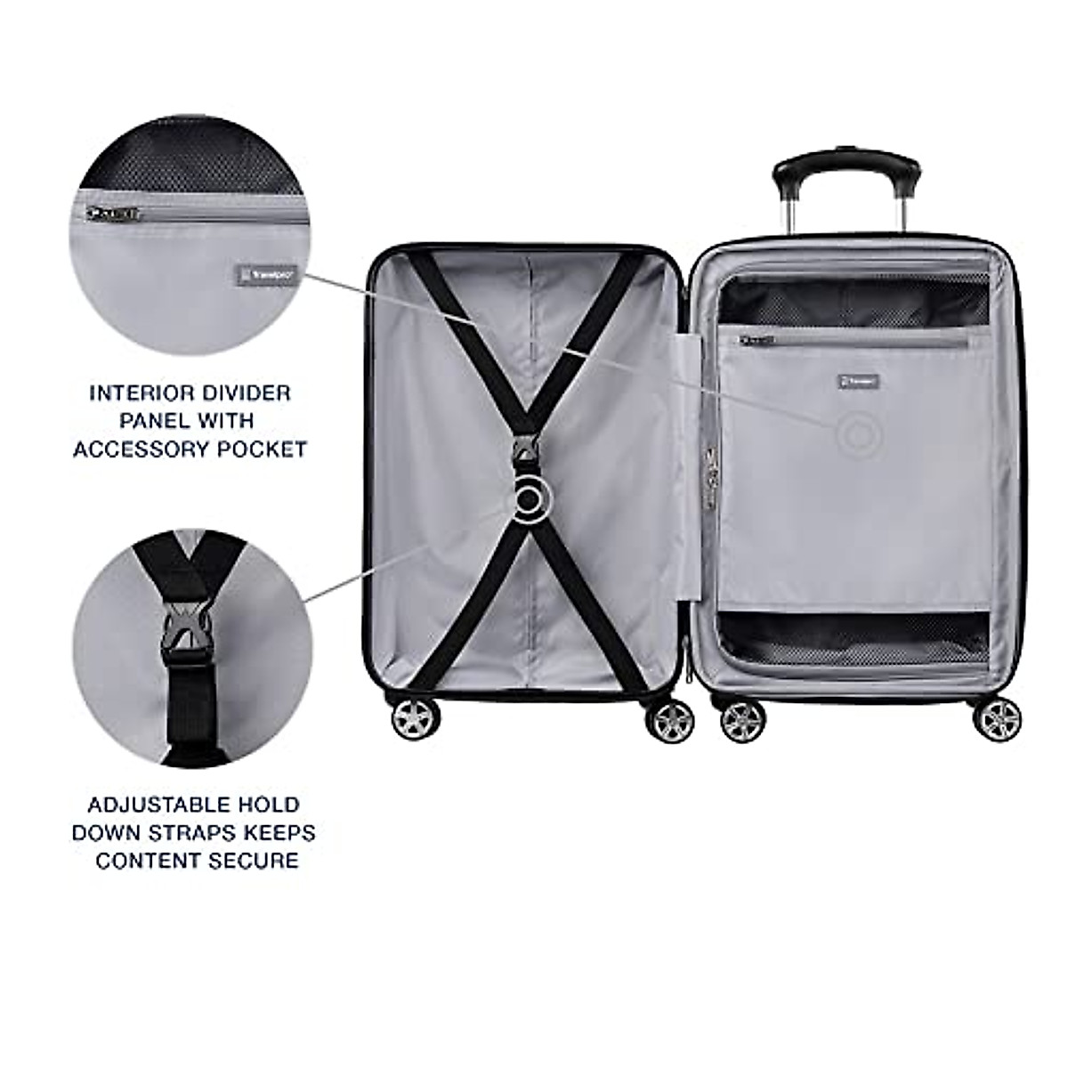 Travelpro Runway 2 Piece Luggage Set, Carry-on & Convertible Medium to Large Check-in Hardside Expandable Luggage, 8 Spinner Wheels, TSA Lock, Hardshell  Suitcase, Powder Pink