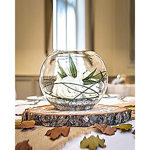 Pllieay 3 Pieces 9-10 Inch Wood Cake Stand Large Wood Slices Serving Tray, with 5 Pieces Cards and 5 Pieces Wood Table Number Card Holders for Table Centerpiece, Wedding Cake and Other DIY Projects