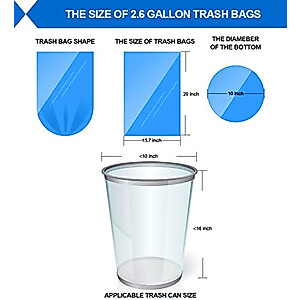 Small Trash Bag, 2.6 Gallon Garbage Bags FORID Bathroom Trash can Liners for Bedroom Home Kitchen 150 Counts 5 Color