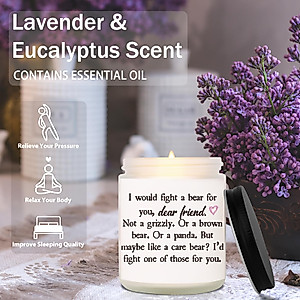 Best Friend Candle - Friend Gifts for Women, Best Friend Birthday Gifts - Friendship Gifts for Women Friends - Friend Birthday Gift, 7oz Soy Wax Lavender Scented Friend Candle