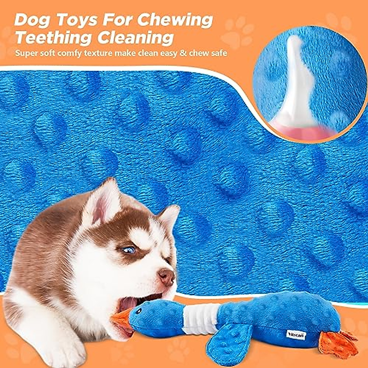 Vitscan Puppy Toys for Teething Small Dogs - Squeaky, Durable, Interactive Chew Toys for Aggressive Chewers