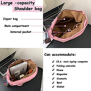 Makukke Tote Bag Women Large Crossbody Bag Stylish Handbag for Women Corduroy Hobo Bag Fashion shoulder Bag Purse