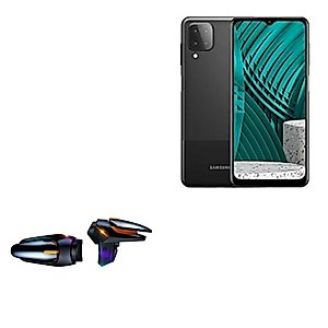 BoxWave Gaming Gear Compatible with Samsung Galaxy M12 - Touchscreen QuickTrigger Auto, Trigger Buttons Autofire Gaming Mobile FPS - Jet Black