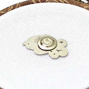 Awesome Pattern Studio Needle Minder Set - Mandala Octopus Magnetic Needle Minder + 2 Needle Threaders + Crane Scissors. Enamel Pin for Cross Stitch, Embroidery and Craft