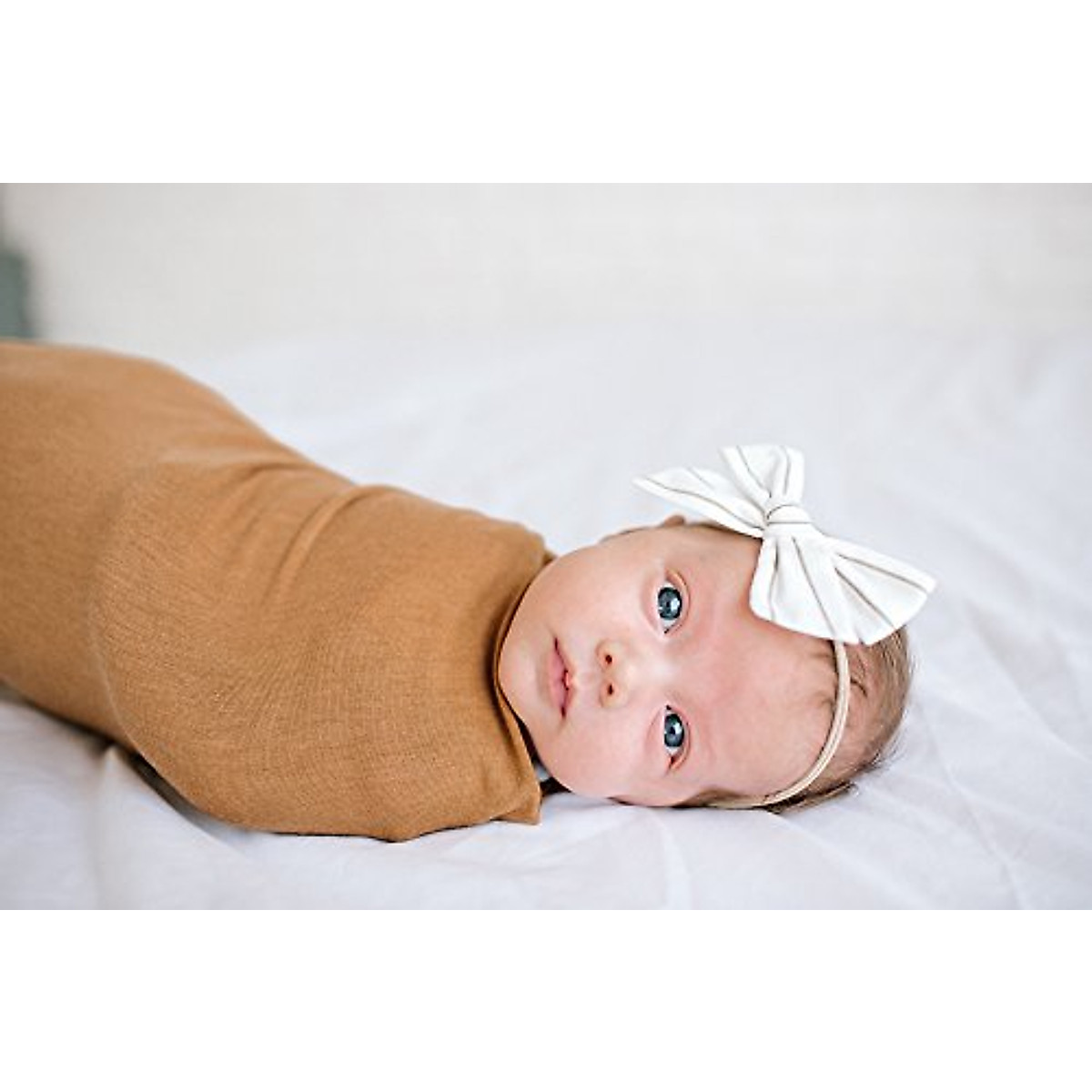 Copper Pearl Large Premium Knit Baby Swaddle Receiving Blanket Camel