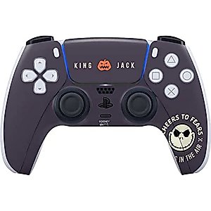 Skinit Decal Gaming Skin Compatible with PS5 Controller - Officially Licensed Disney The Nightmare Before Christmas Cheers to Fears Design