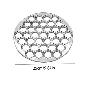 TOPofly Dumpling Maker, Ravioli Maker 9.84inch 37 Holes Aluminium Alloy Reusable Washable Dumpling Maker Home Kitchen Restaurant Ravioli Dumpling Mould, Ravioli