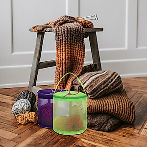 2 pcs Yarn Bags Yarn Storage Bag Knitting Bag Crochet Organizer Yarn Holder Knitting Supplies Sewing Bag Portable Crochet Bag Compartments