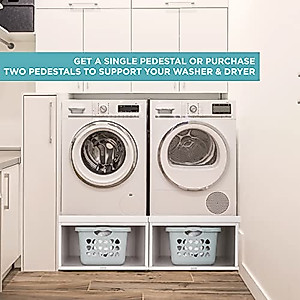 Ivation | Wooden Laundry Pedestal for Washer & Dryer, Made to Fit All Machines - Whirlpool, LG, GE, Samsung, and More, Made of Durable Solid Wood Material, 33.86” x 29.92”
