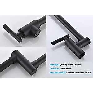 Havin Black Kitchen Faucet with Pull Down Magnetic Sprayer with Black Pot Filler Faucet