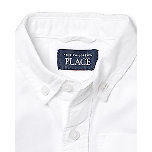 The Children's Place Baby Boys And Toddler Boys Long Sleeve Oxford Button Down Shirt,White,3T