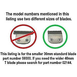 Replacement Detachable 30mm Stainless Steel Standard Blade Cutter Head 59300 for Wahl All in One Lithium Ion Trimmer (This is not The 40mm Wide T Blade) with Small Bottle of Oil