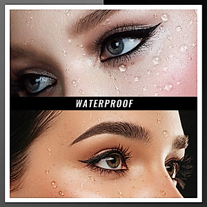 Erinde 12PCS Black Eyeliner Pencil Set, Soft Black Eye Liner Eyebrow pencil Waterproof Natural Matte Hypoallergenic Eyeliners Makeup Pencils, Easy to Color, Long Lasting, Halloween Makeup for Women