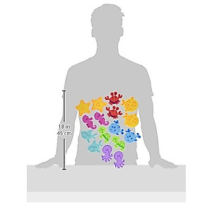 Nuby 16-Piece Floating Foam Bath Animals Set