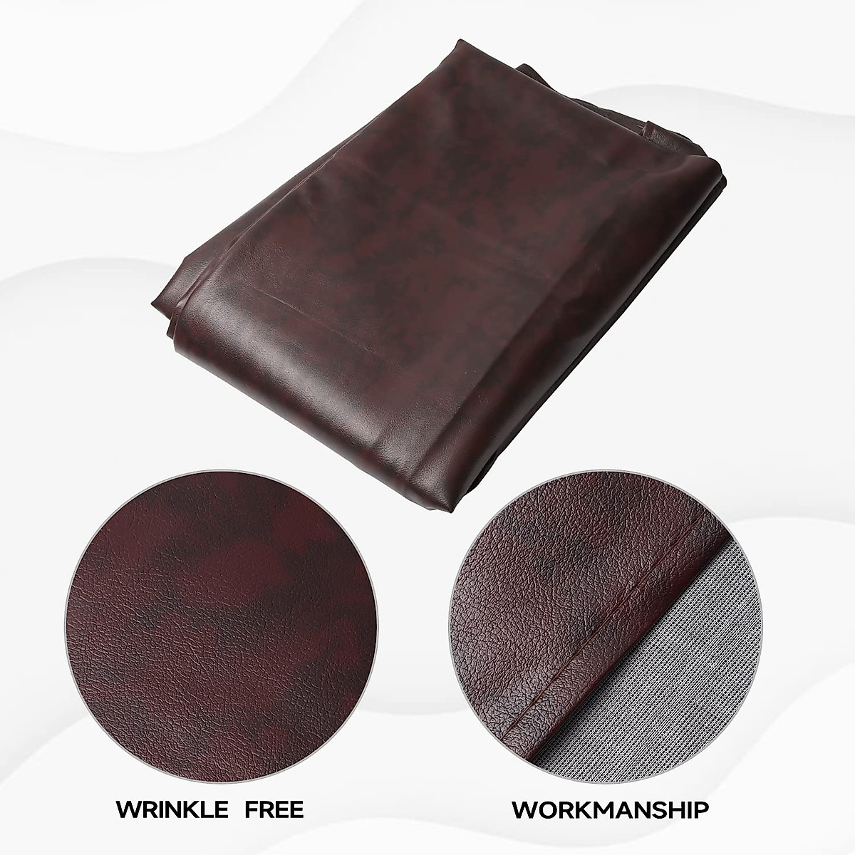 GSE Games & Sports Expert 9' Heavy-Duty Leatherette Shuffleboard Table Cover for Shuffleboard Table Accessories (Brown)