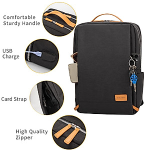 NOBLEMAN Backpack for women and man,15.6 Inch travel Laptop Backpack, Daypack, with USB daypack (Black)