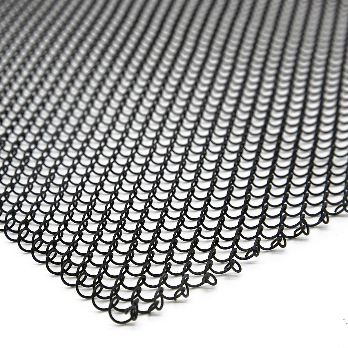 LegendFlame Fireplace Mesh Screen Curtain 22” High, Two 24" Wide Panels, Black Matte, SP62-22