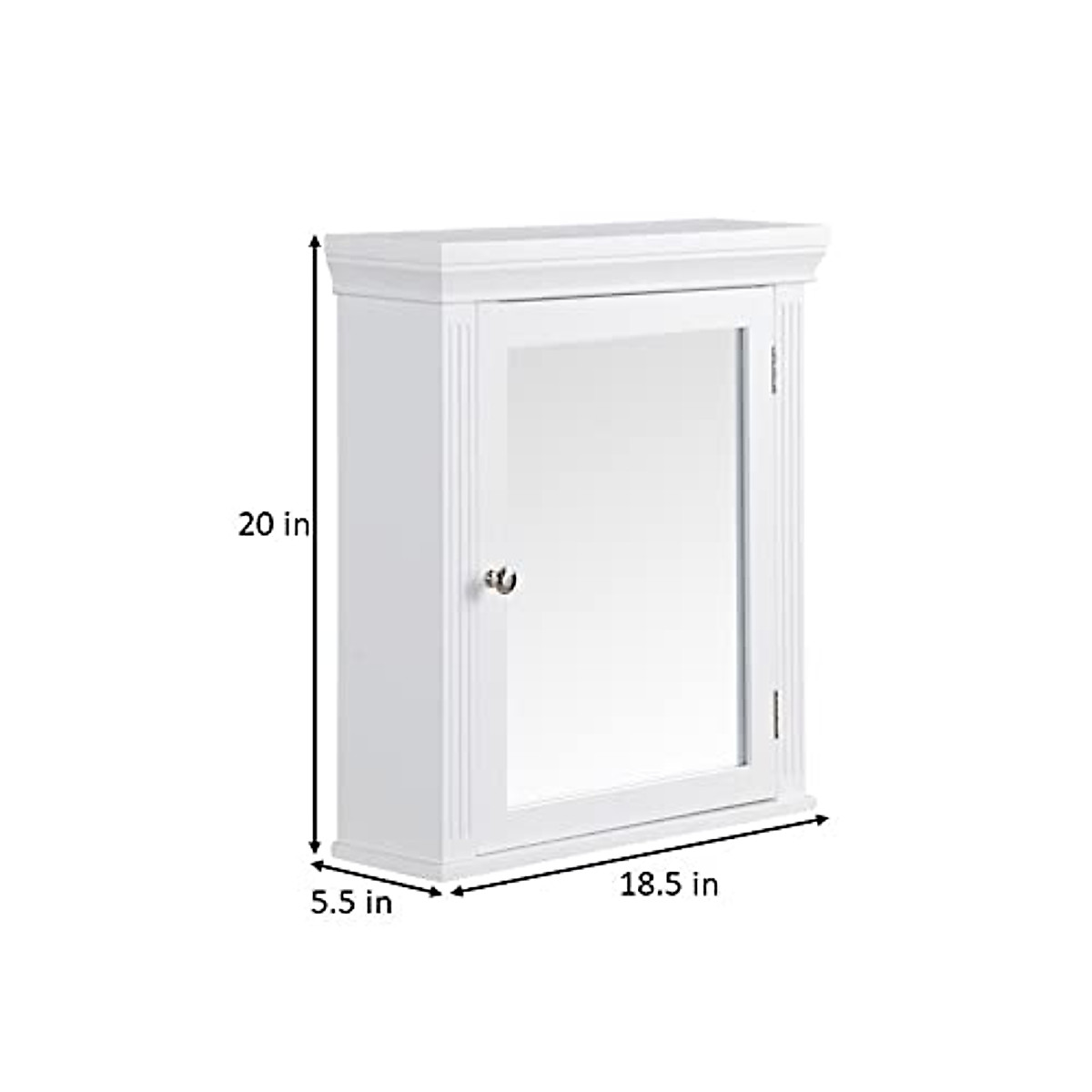 TNLOJI Removable Wooden Medicine Cabinet with Crown Molded Top