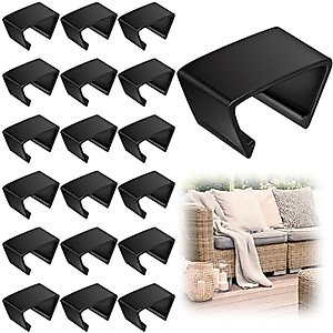 Blulu 50 Pieces Patio Furniture Clips Outdoor Furniture Sofa Clips 2.4 D x 1.4 W x 1.22 H Rattan Clamps Wicker Chair Fasteners, Connect The Sectional or Module Couch