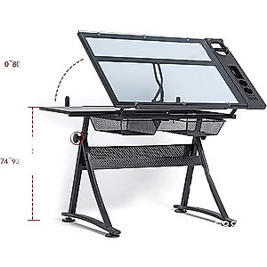XiVue Drafting Tables American Children Adult Liftable Glass Drawing Table Art Work Table