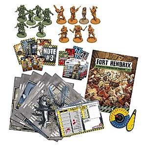 Zombicide 2nd Edition Fort Hendrix Board Game Expansion - Military Base Mystery & New Challenges! Cooperative Tabletop Miniatures Strategy Game, Ages 14+, 1-6 Players, 1 Hour Playtime, Made by CMON
