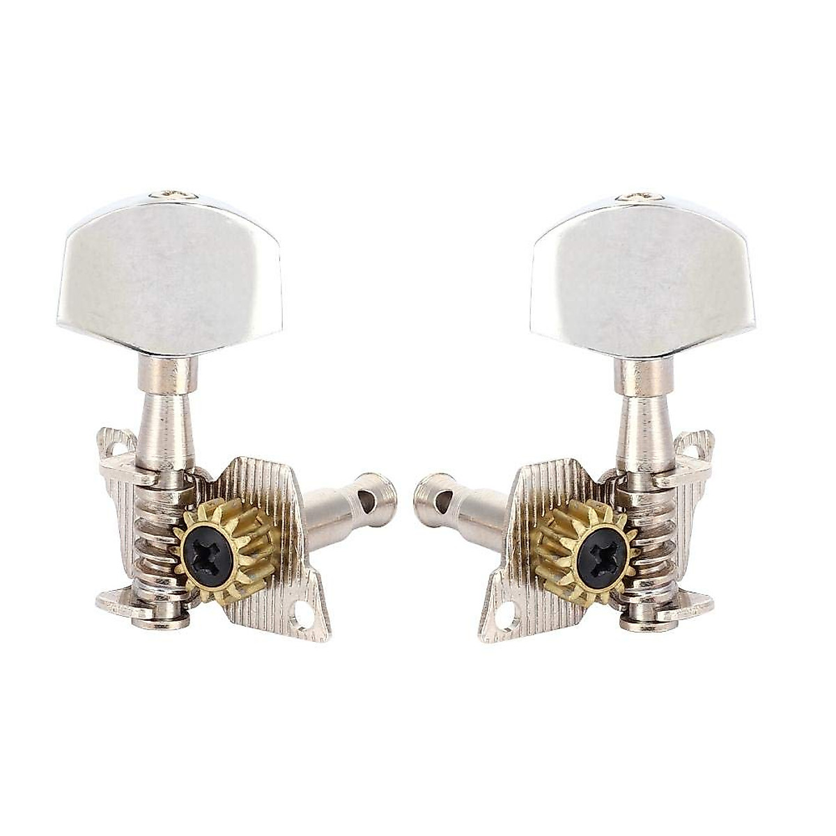 Alomejor Ukulele Tuning Peg 2L + 2R Ukulele Tuning Peg Machine Head with Mouting Screws for Classical Ukulele