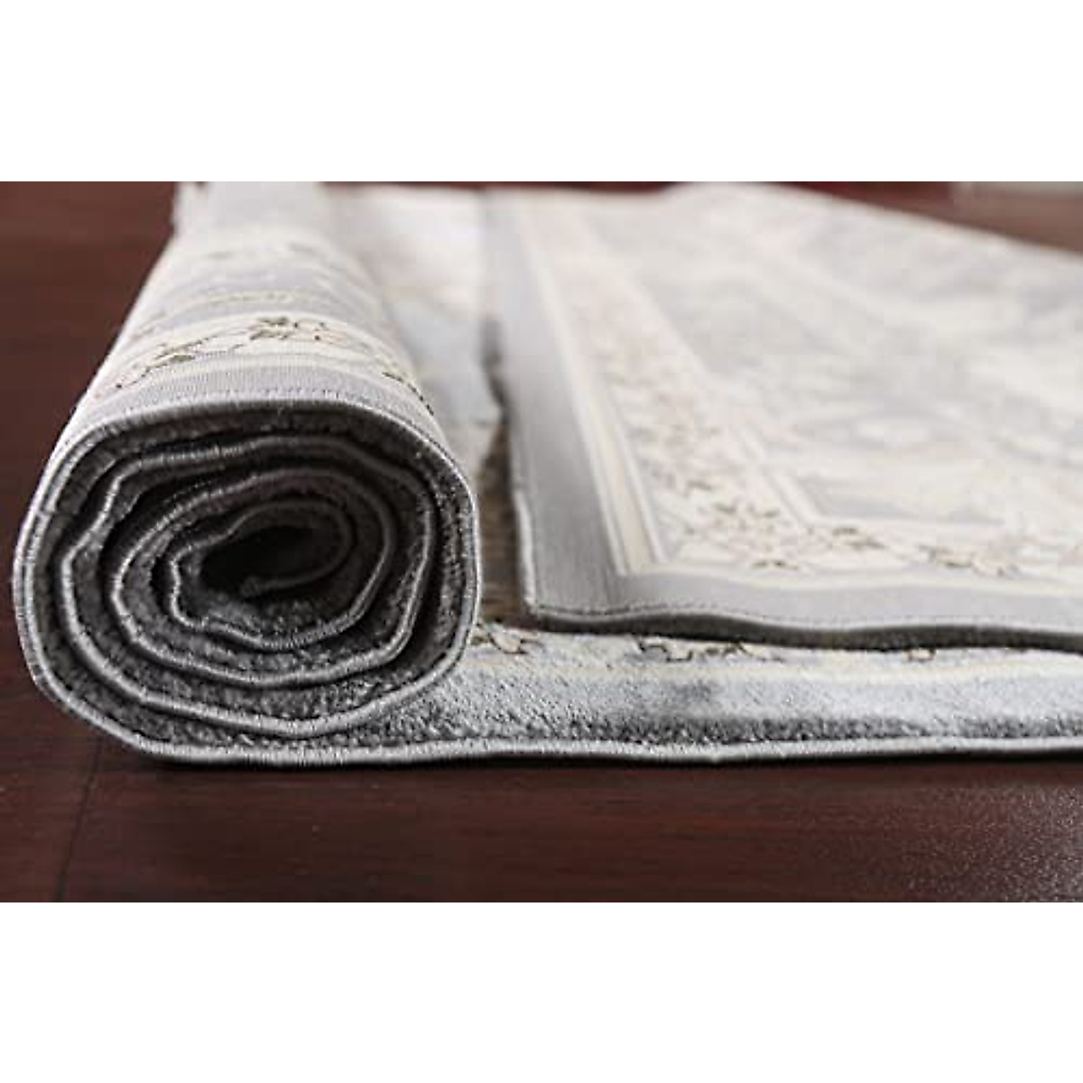 Grey Floral Transitional Turkish Area Rug Oriental Carpet 10x10 Square