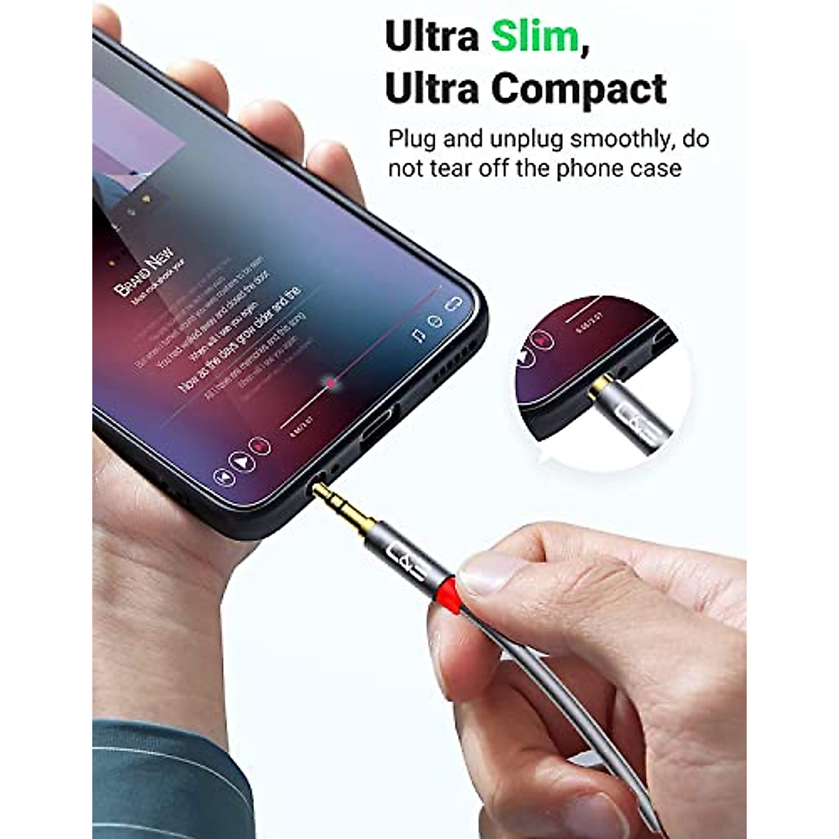 3.5mm Aux Headphone Extension Cable 6 Feet (1.8 Meters) 3.5mm Male to Female Stereo Audio Extension Cable 6ft (1.8M) for Car, Stereo, iPhone, Smartphone or Any Audio Device CNE64186