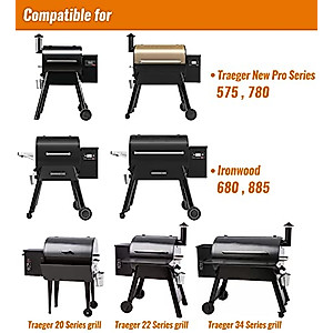 NUPICK 35 Pack BAC407 Grease Bucket Liner Compatible for Traeger Pro Series 575/780, 22/34 Series, Ironwood 650/885 Grills, Grill Accessories for Traeger, 4.9" x 4.5"