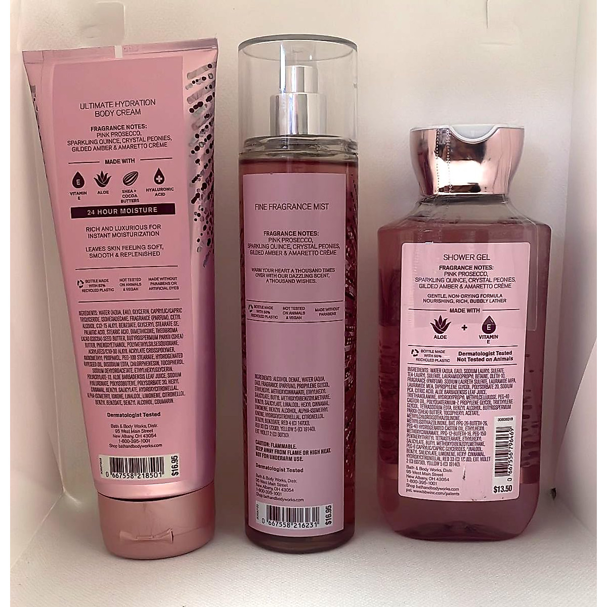 A Thousand Wishes Body Care Set. Shower Gel 10 Fl Oz, Fine Fragrance Mist 8 Fl Oz and Body Cream 8 Fl Oz