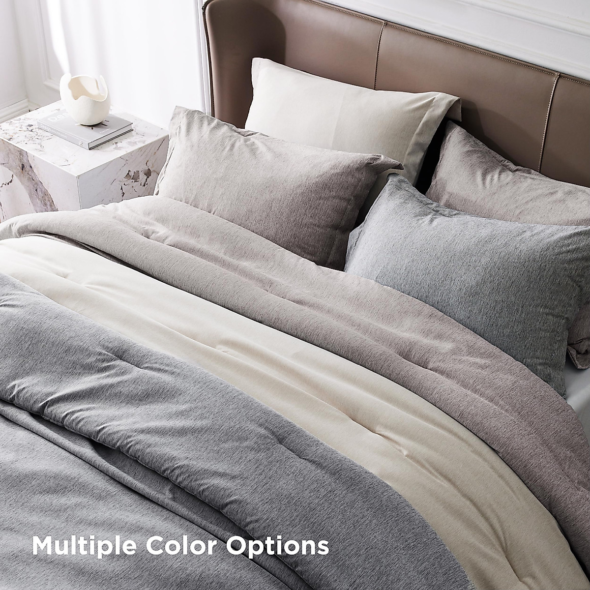 Bedsure King Size Comforter Set - Warm Taupe Soft Bedding for All Seasons, Cationic Dyed Bed Set, 3 Pieces, 1 King Size Comforter (104"x90") and 2 Pillow Shams (20"x36"+2")