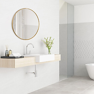 Yesmirrorcom Round Mirror 36 inch， Large Round Mirror Gold Frame,Circle Mirror 36 inch, Circular Wall Mirrors for Bathroom, Entry, Dining Room, & Living Room