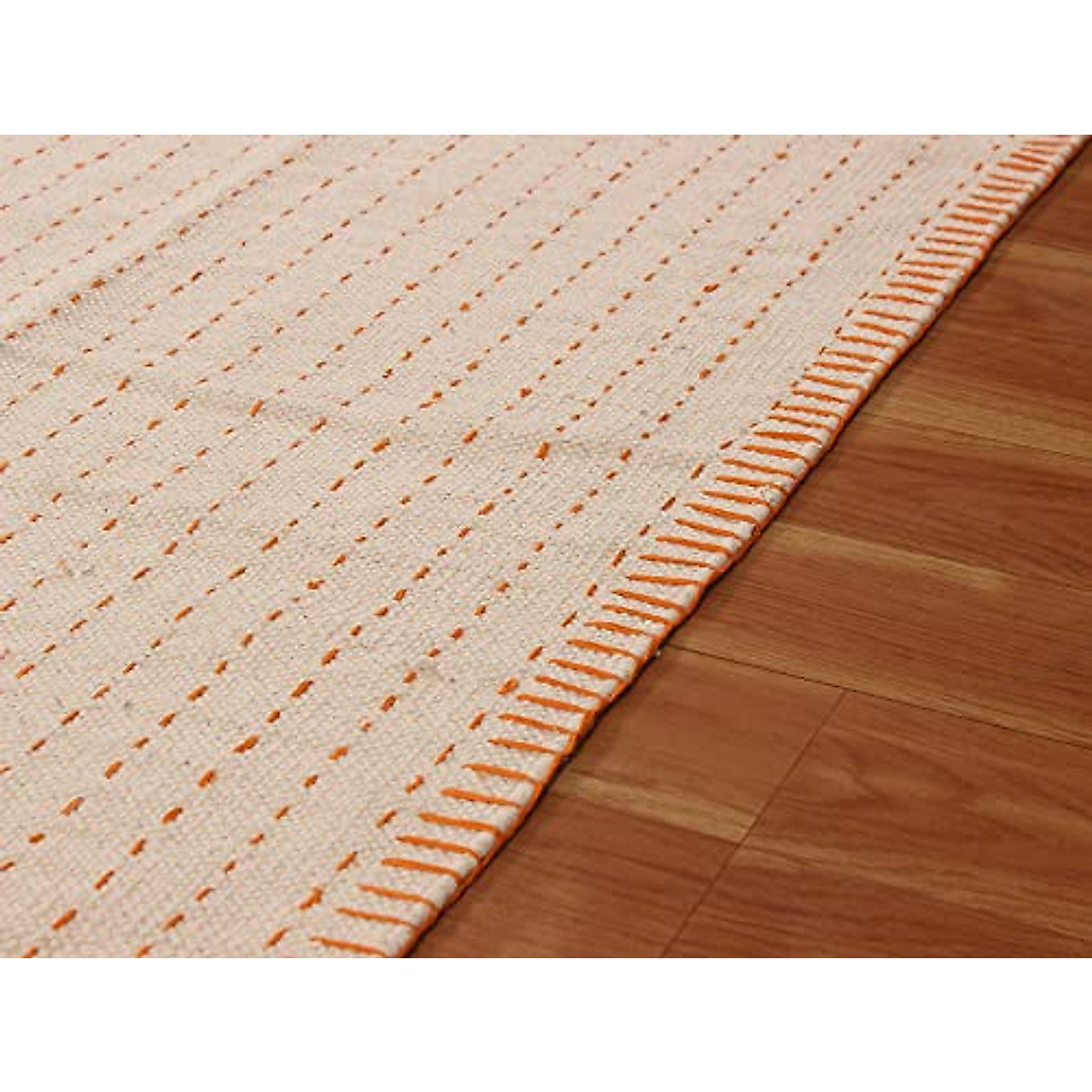 Casavani Upgraded Boho Bathroom Rug 100% Woven Geometric Rug for Bedroom White and Black Rug Bohemian Bath Mat, Kitchen Rug Washable Cotton Throw Rug Tassel Rug for Living Room 4x10 Feet Runner