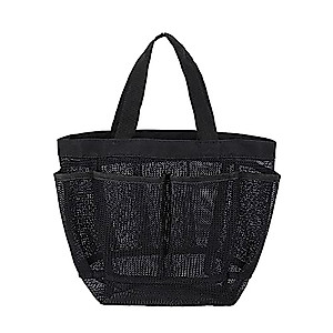 Mesh Shower Caddy Tote Quick Dry Shower Tote Bag for College Dorm Room Essentials Makeup Comestic Storage Basket with 9 Pocket Portable Travel Shoe Bag Set Toiletry and Bath Organizer Hanging Tote Bag