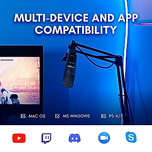 Marantz Pro Complete Podcast Kit - USB Condenser Studio Microphone, Audio Interface, Fully-Adjustable Broadcast Stand and USB Cable - Pod Pack 1