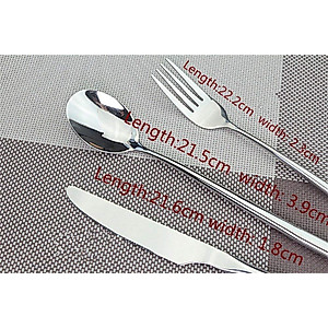 Ximkee 8 Pieces, Korean Stainless Steel Rice Spoon/Soup Spoon/Coffee Spoon - Long-handled Great Circle (Forks)