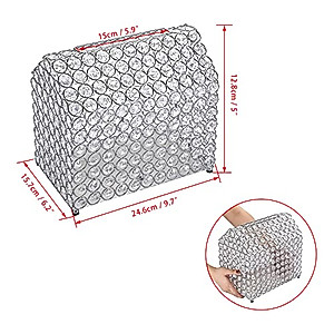 ELLDOO Crystal Wedding Card Box, House Shape Money Card Box Silver Gift for Wedding Receptions, Centerpiece Decor, Anniversary, Keepsake, Gift Display Box
