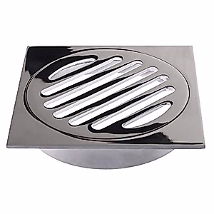 Shower Drain by WONDERCAP | All-In-One 2in Shower Drain, ABS Shower Drain | Tile Shower Drain Outlet + Square Chrome Brass Strainer